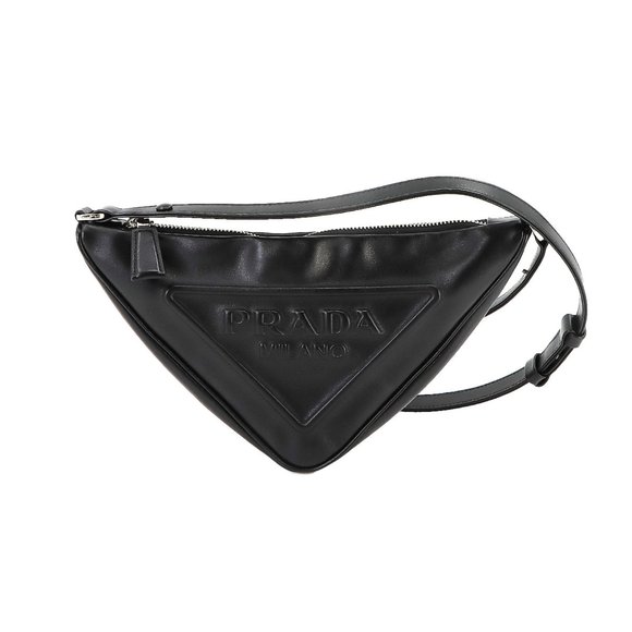 Prada | Bags | Prada Prada Triangle Shoulder Bag Leather Black Nq43 ...